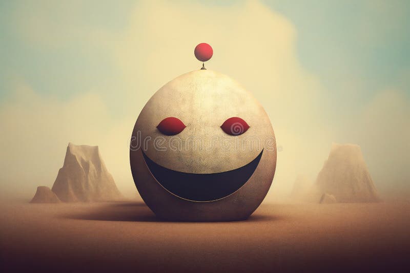 Smiley Face Cute Mascot Monster Stock Illustration - Illustration of ...