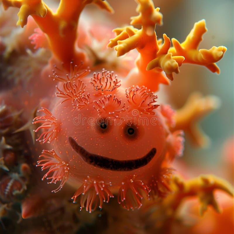 Smiley Face Designed with Coral Material Stock Illustration ...