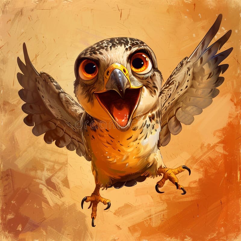 Smiley Face Diving Falcon stock illustration. Illustration of ...