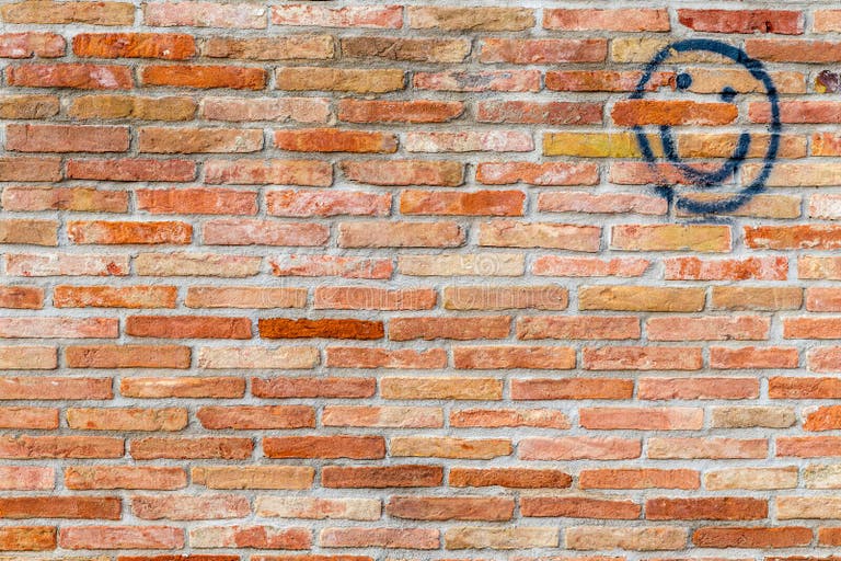 Smiley Face Drawn on a Brick Wall Stock Image - Image of smiley, drawn ...