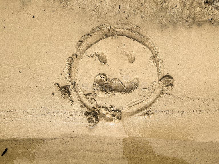 Smiley Face Drawn Sand Stock Photos - Free & Royalty-Free Stock Photos ...