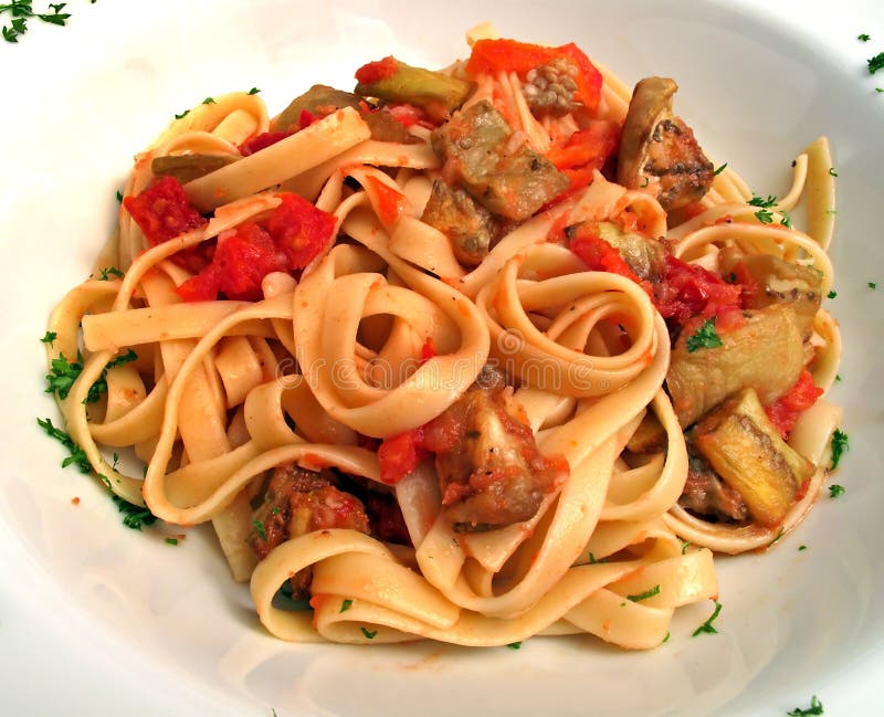 Smiley Face Eggplant Pasta stock photo. Image of pasta - 19075430