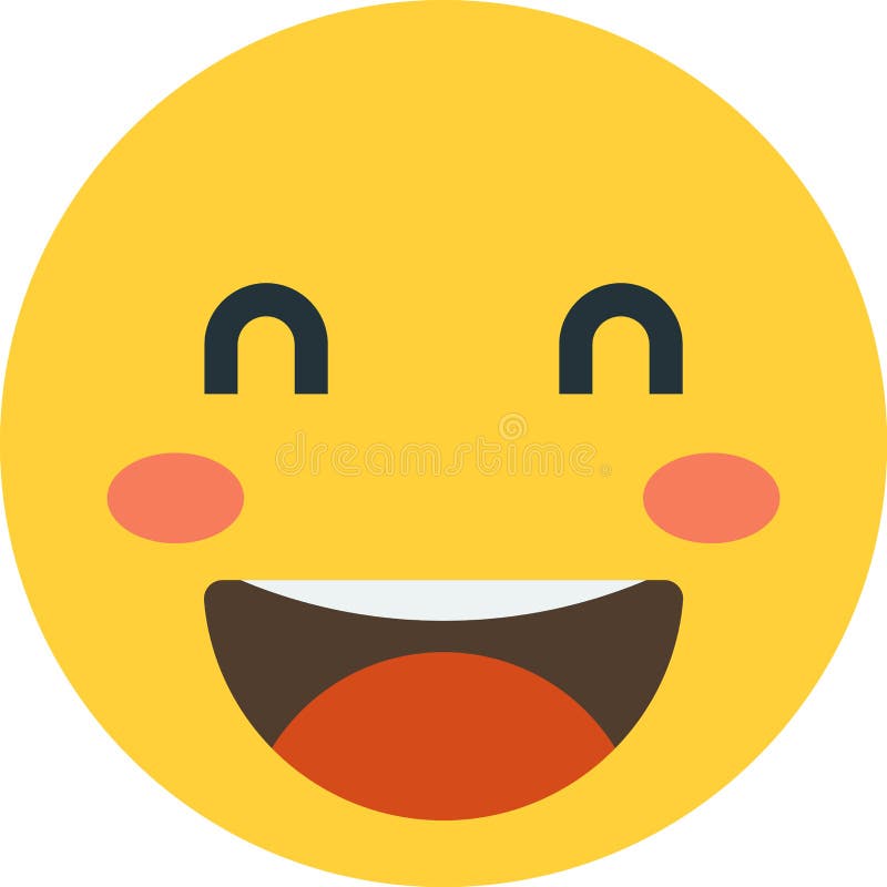 Smiley Face Emoji Illustration in Minimal Style Stock Vector ...