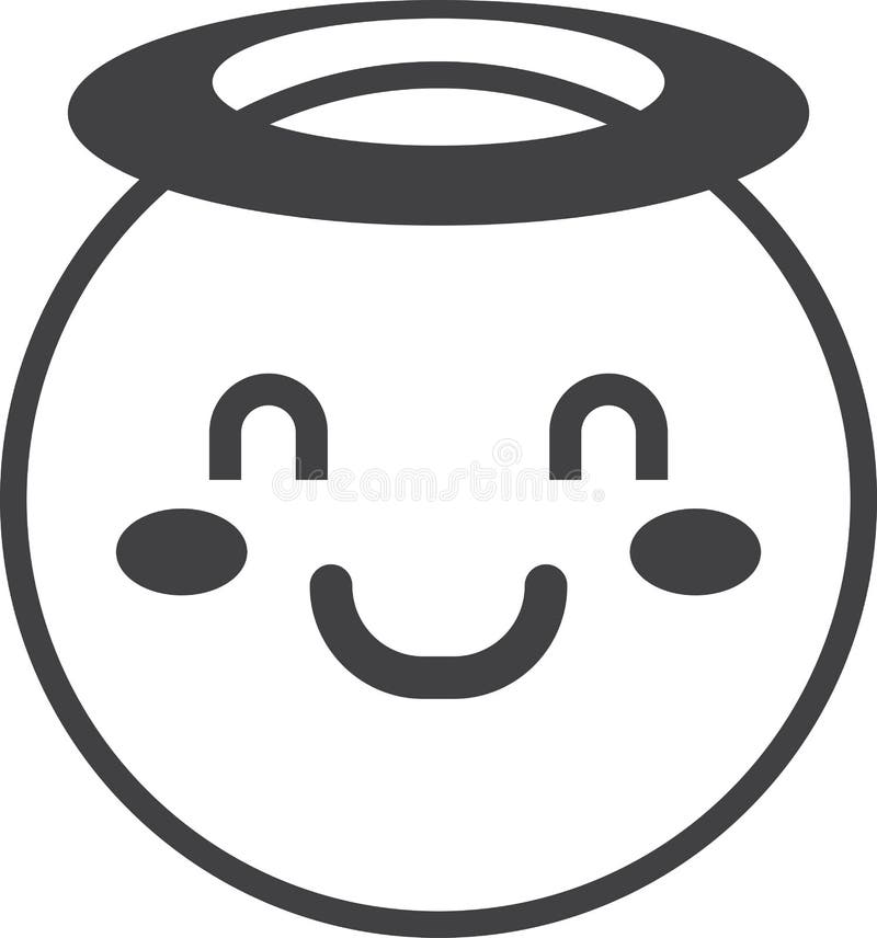 Smiley Face Emoji Illustration in Minimal Style Stock Vector ...