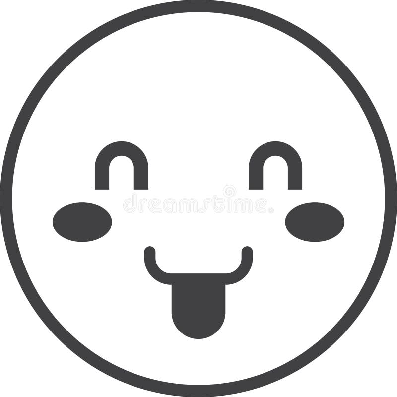 Smiley Face Emoji Illustration in Minimal Style Stock Vector ...