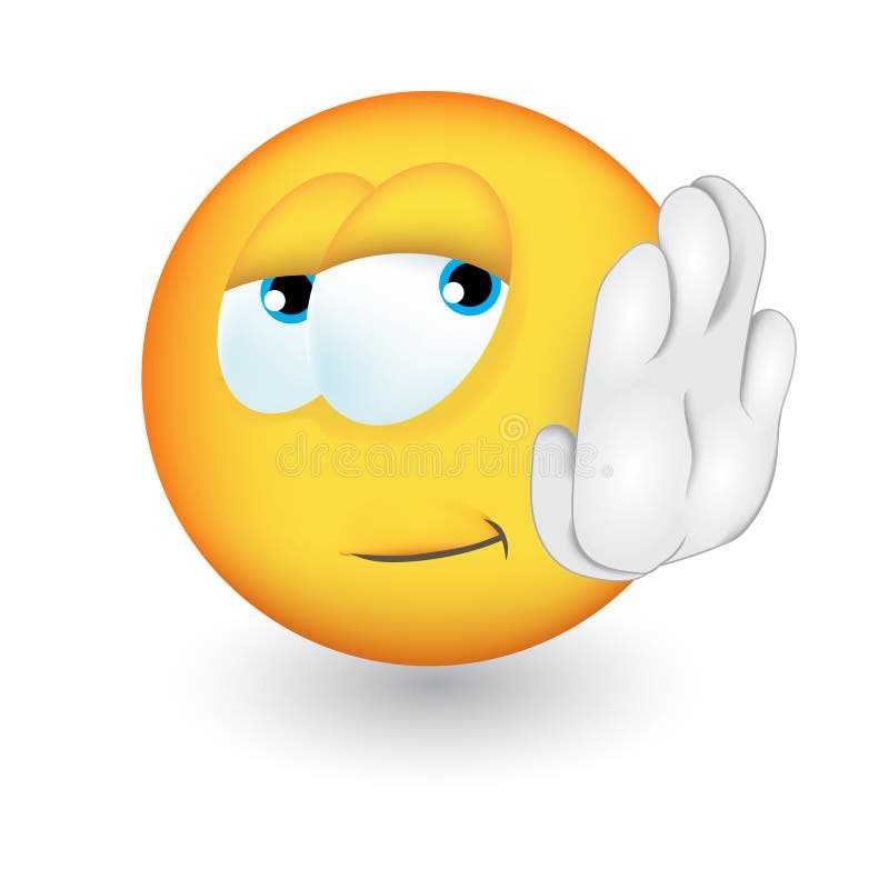 Smiley Face with Expressive Eyes Refuses Anything Stock Vector ...