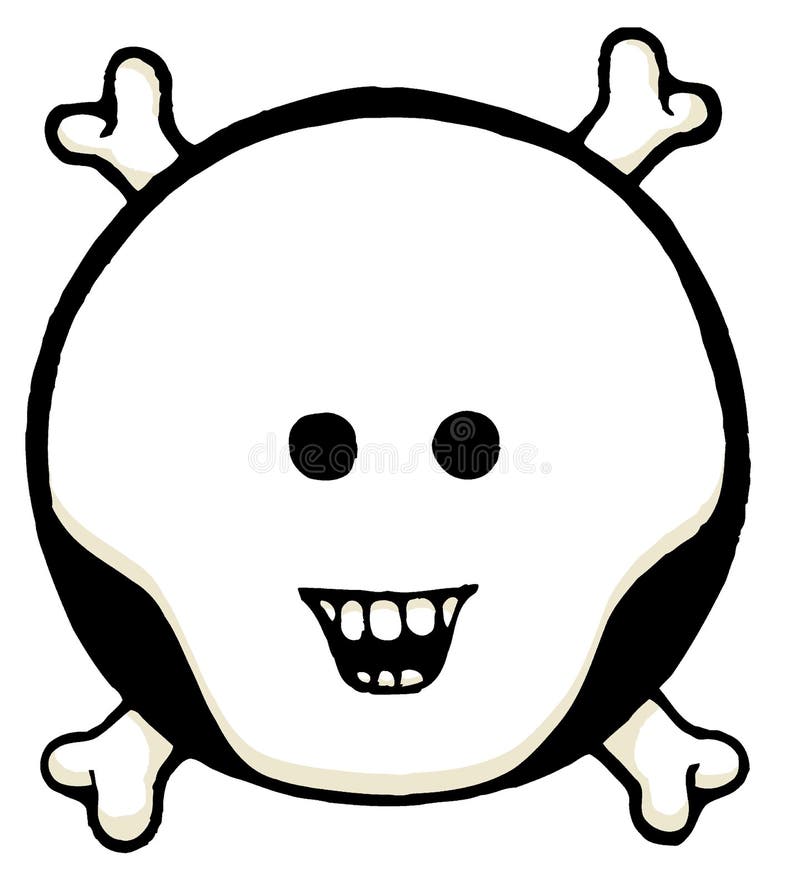 Smiley Face Halloween Skeleton Stock Vector - Illustration of monster ...