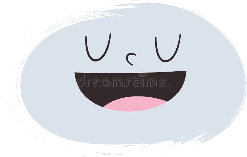 Smiley Face Happy Circle Doodle Stock Illustration - Illustration of ...