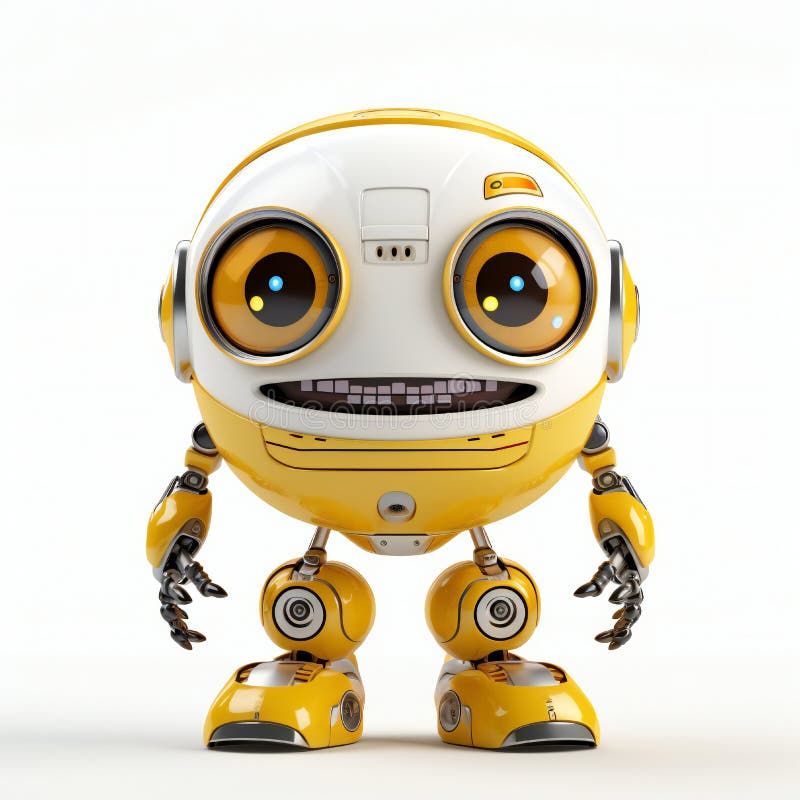 Happy robot stock illustration. Illustration of android - 23180075