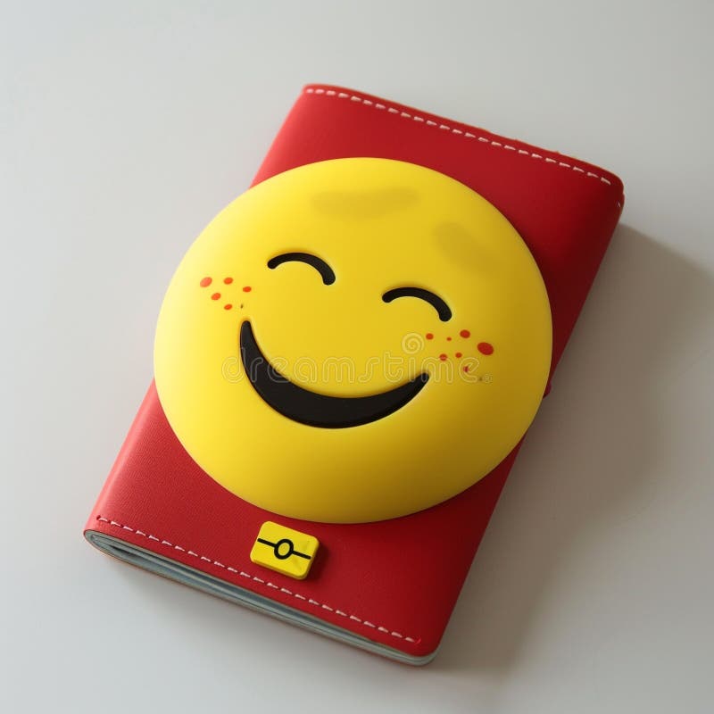 Smiley Face Holding a Passport Ready To Travel Stock Illustration ...