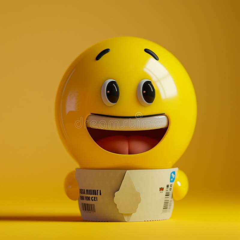 Smiley Face Holding Ticket Going To Cinema Stock Illustration ...