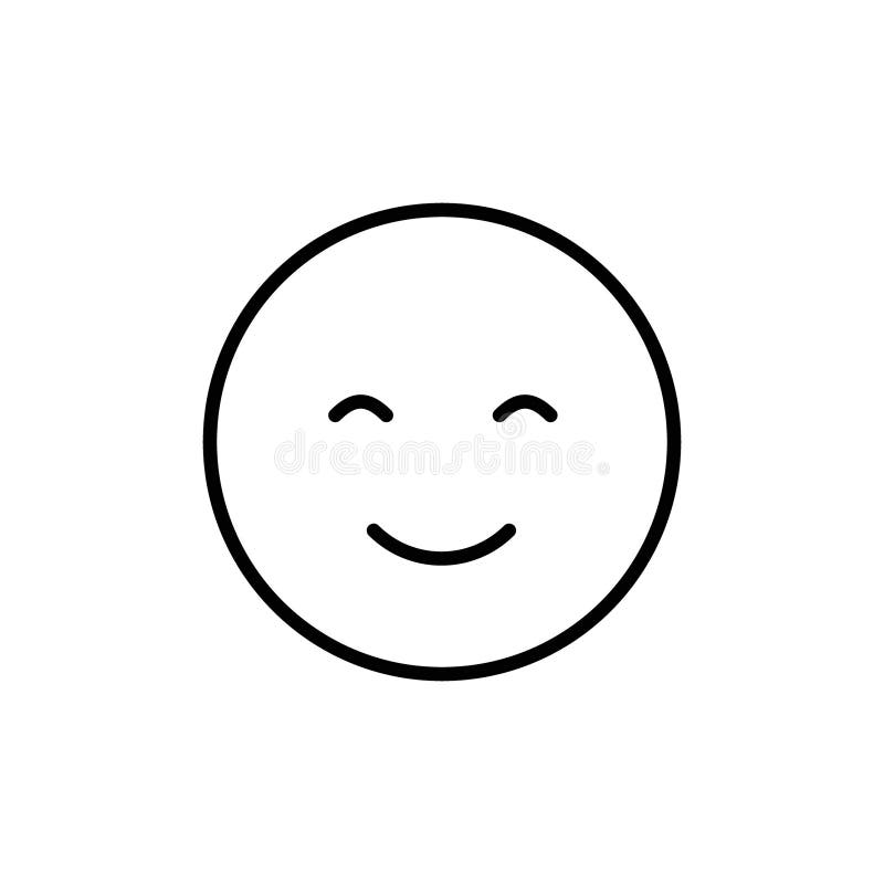 Smiley Face Icon Ideal for Emoticons and Reactions Stock Vector ...