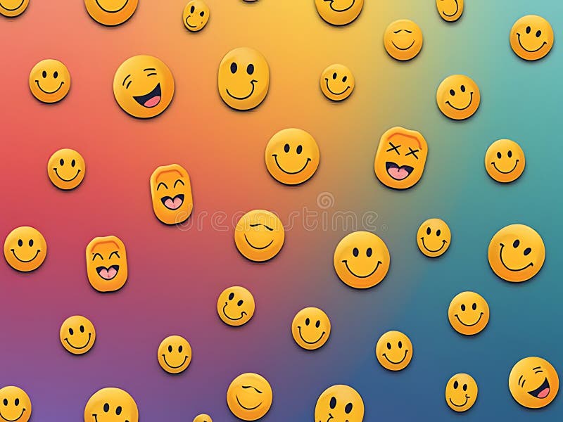 Smiley Face Kindness Concept Wallpaper Stock Illustration ...