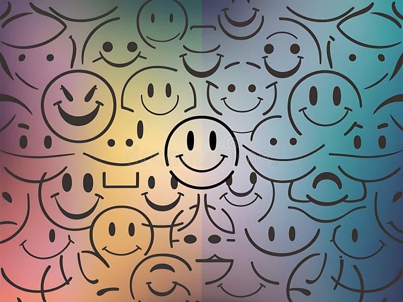 Smiley Face Kindness Concept Wallpaper Stock Illustration ...