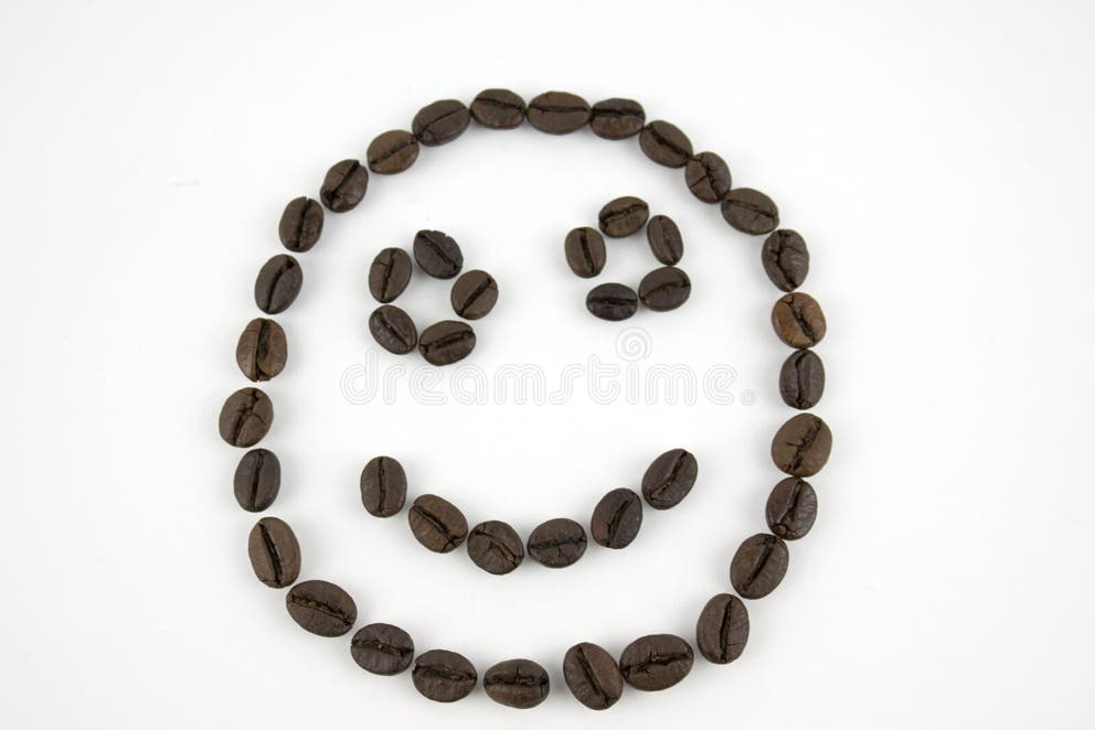 Smiley Face Made of Coffee Beans Stock Image - Image of caffeine ...