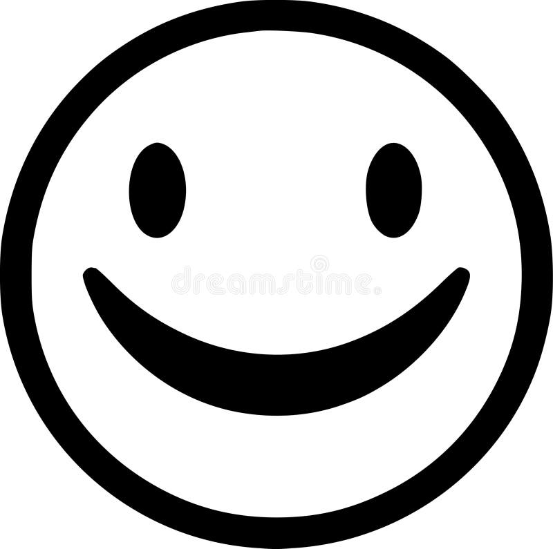 Smiley Face - Minimalist and Simple Silhouette - Vector Illustration ...