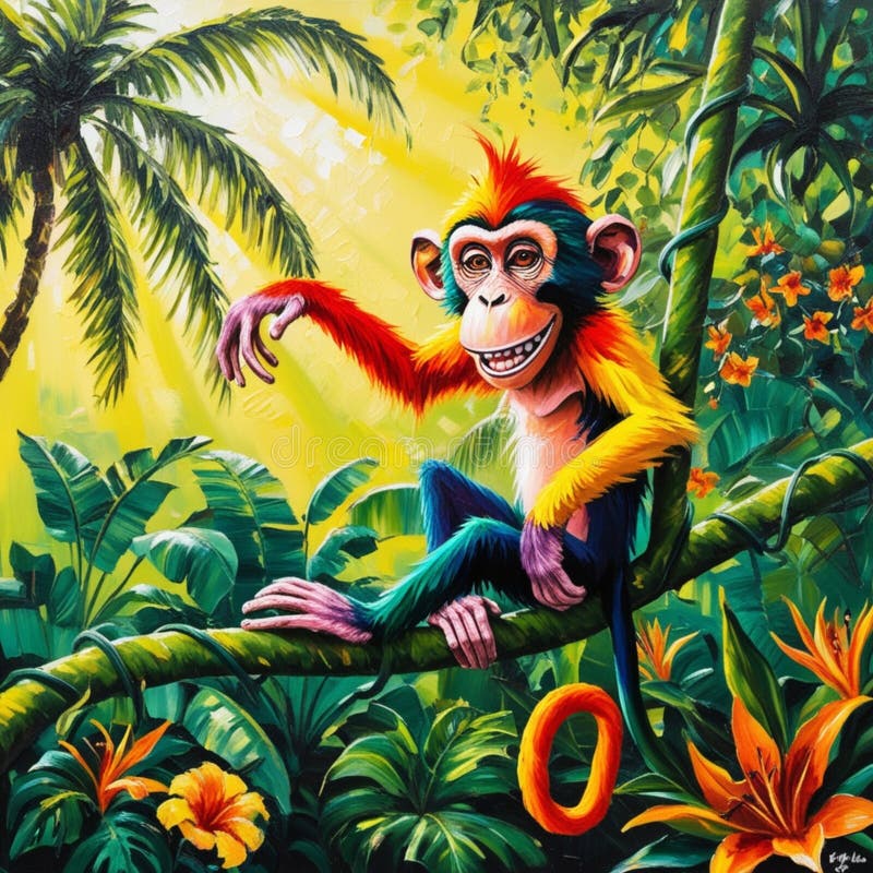 The Smiley Face Monkey Illustration Stock Illustration - Illustration ...