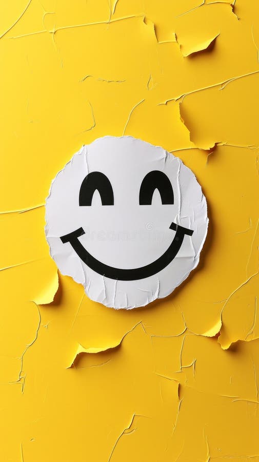Smiley Face on Paper, Expressive and Simple Stock Photo - Image of mood ...