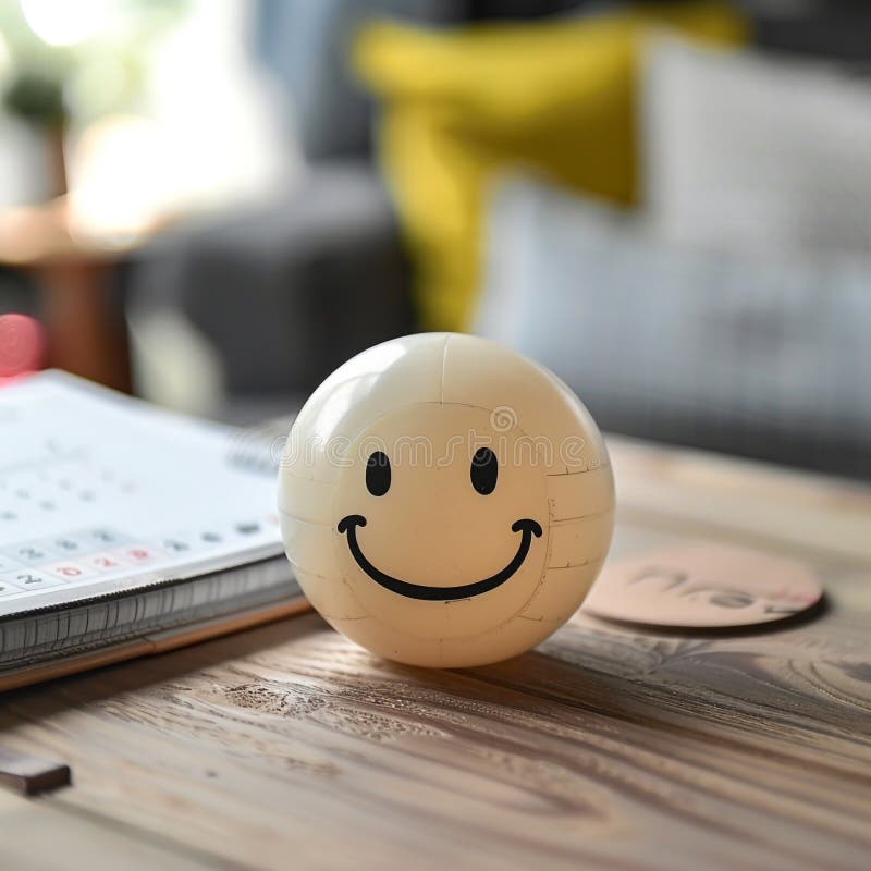 Smiley Face Planning Weekly Schedule with Calendar Stock Illustration ...