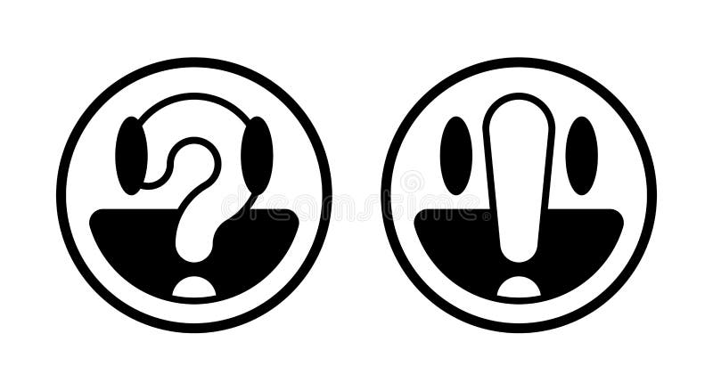 Exclamation emoticon stock vector. Illustration of answer - 43129896