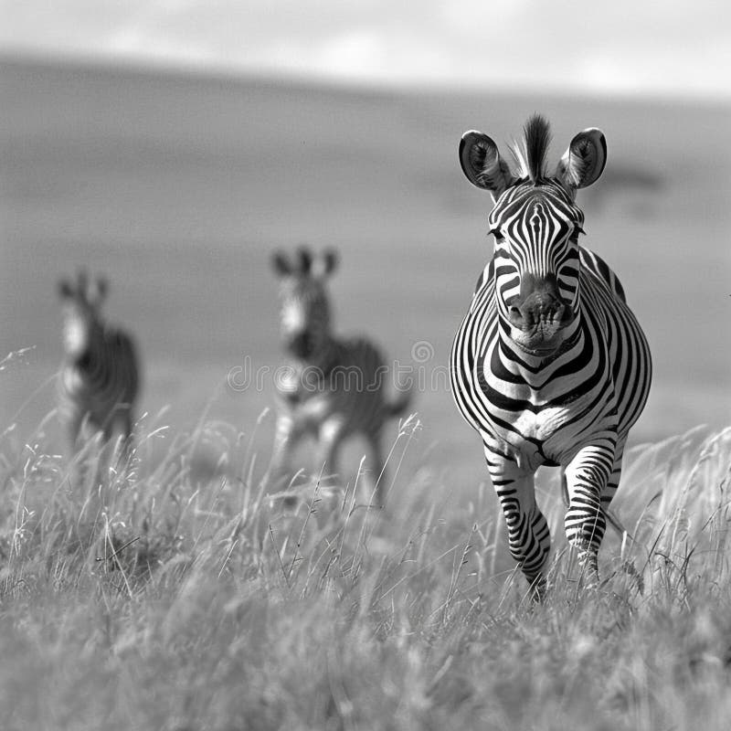 Smiley Face Running on the Savannah with a Zebra Stock Illustration ...