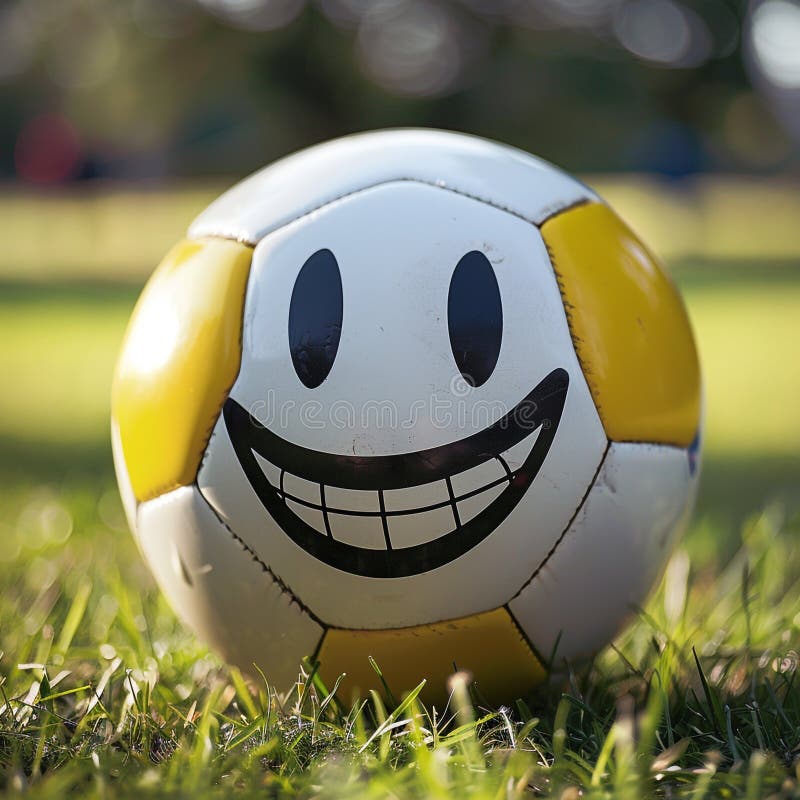 Smiley Face Scoring a Goal with a Soccer Ball Stock Illustration ...
