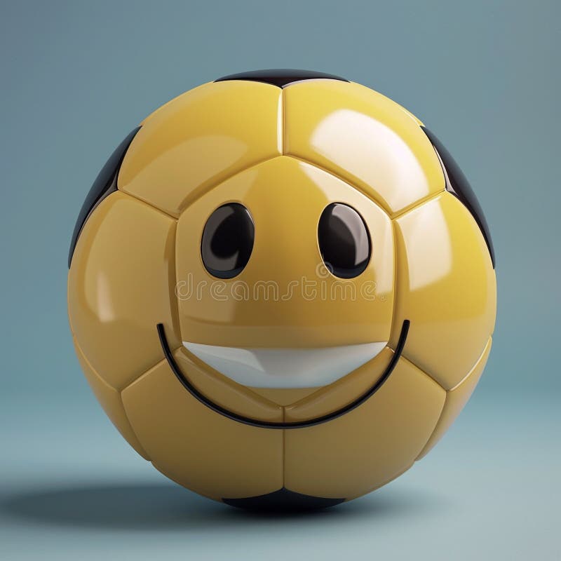 Smiley Face Scoring a Goal with a Soccer Ball Stock Illustration ...