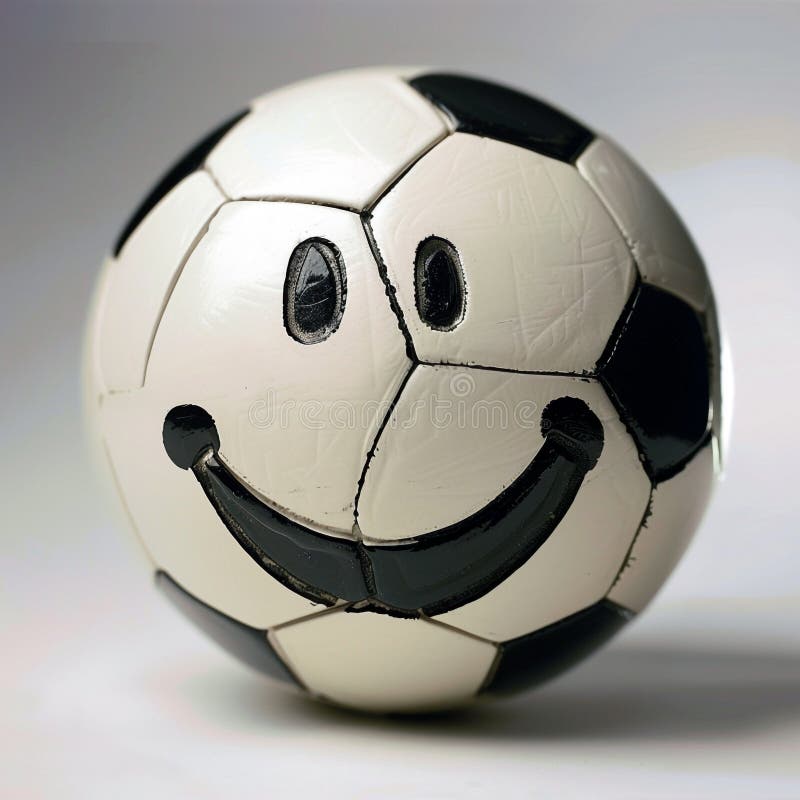 Smiley Face Scoring a Goal with a Soccer Ball Stock Illustration ...