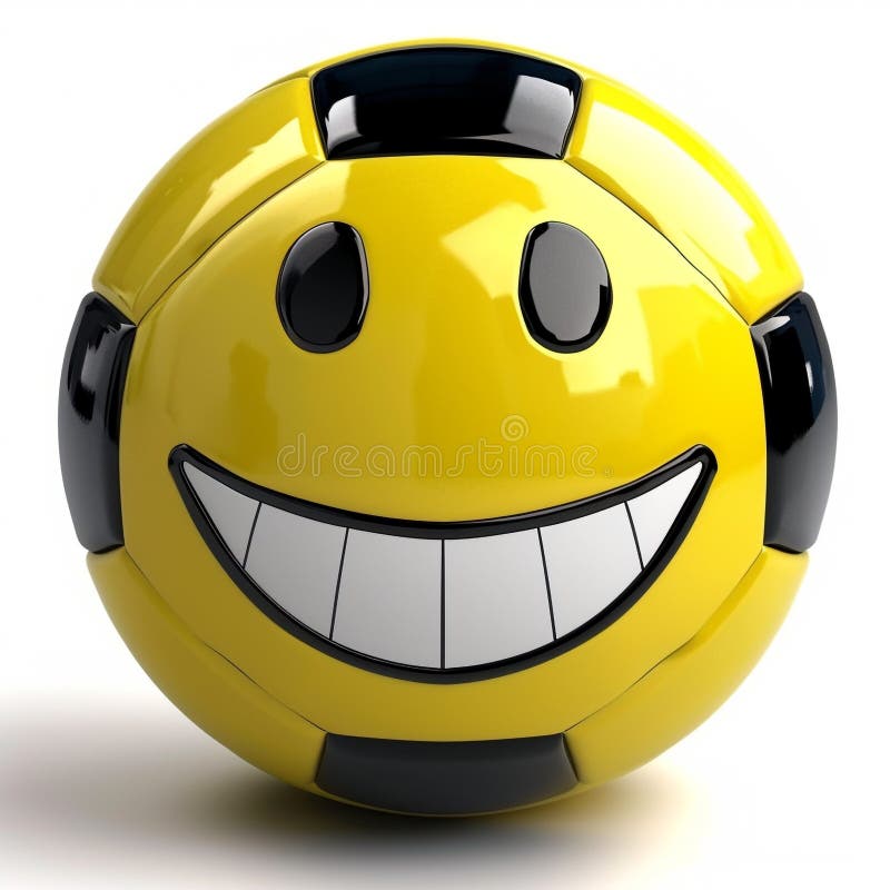 Smiley Face Scoring a Goal with a Soccer Ball Stock Illustration ...