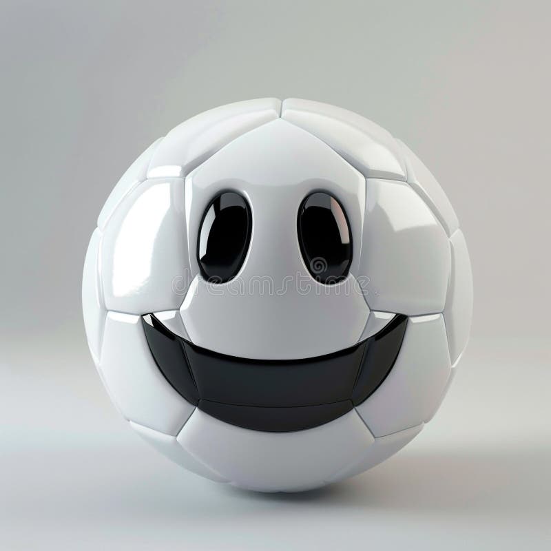 Smiley Face Scoring a Goal with a Soccer Ball Stock Illustration ...