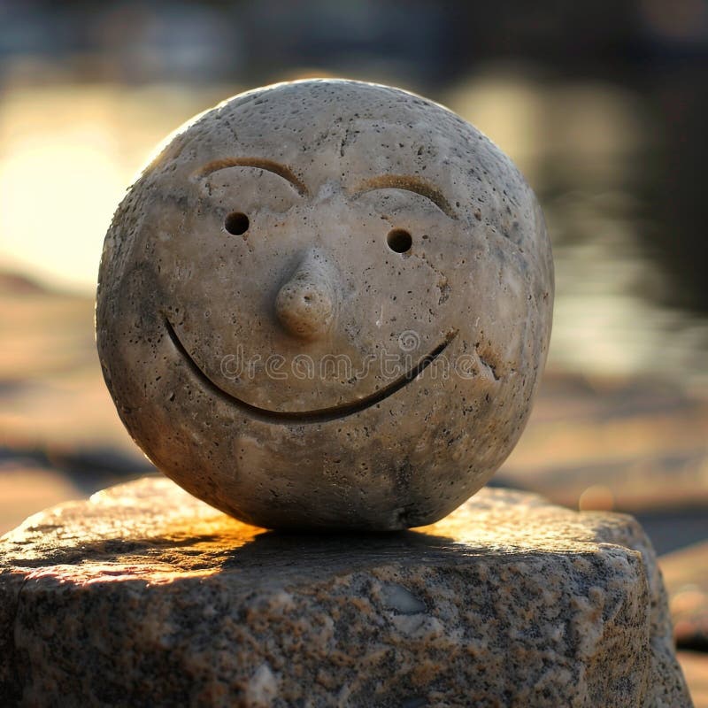 Smiley Face Sculpting Statue Stock Illustration - Illustration of ...