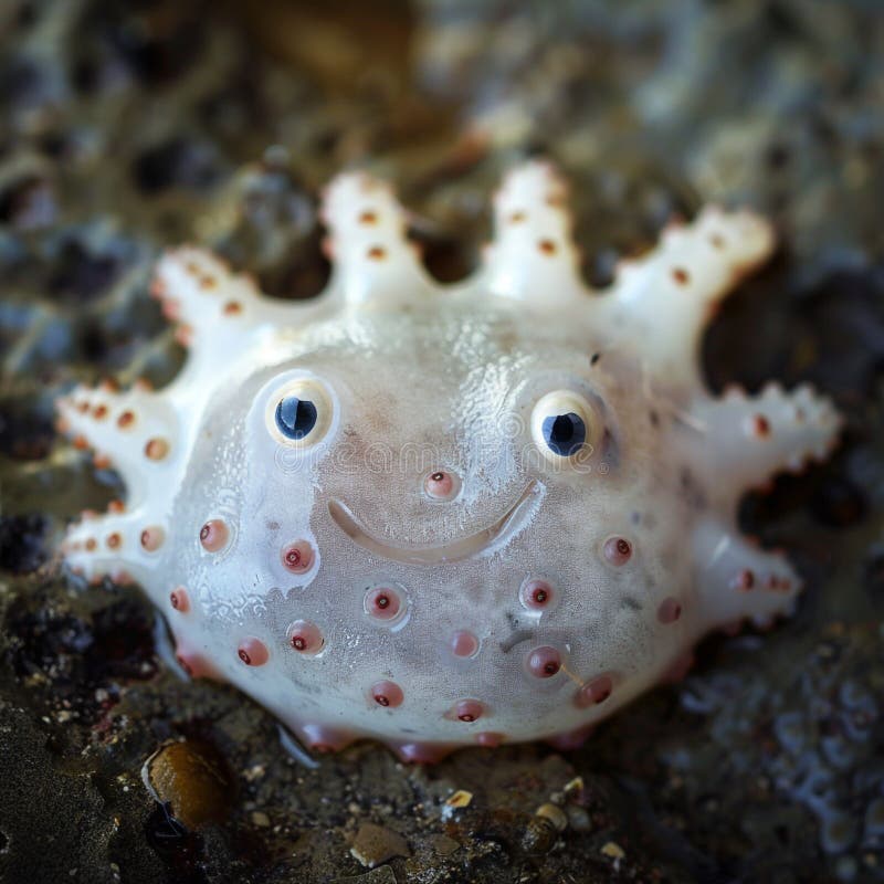 Smiley Face with Sea Cucumber in a Soft, Squishy Setting Stock ...
