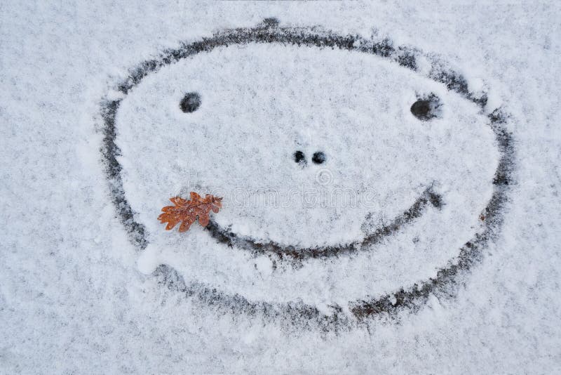 Smiley Face. Smiling Snowman. Winter. Stock Image - Image of softness ...
