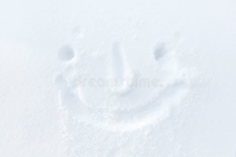 Smiley face in the snow stock image. Image of shiny, happy - 37939819