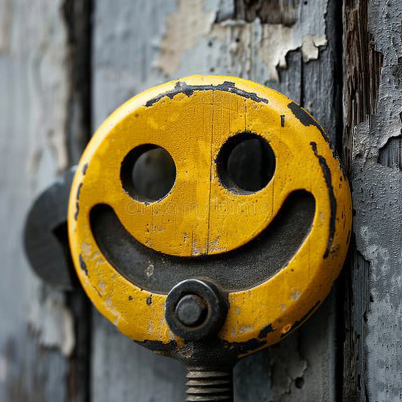 Smiley Face Tightening Bolt with Wrench Stock Illustration ...