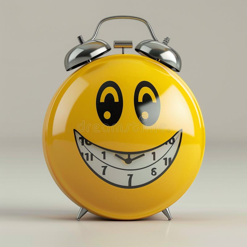 Smiley Face Timing a Race with a Stopwatch Stock Illustration ...