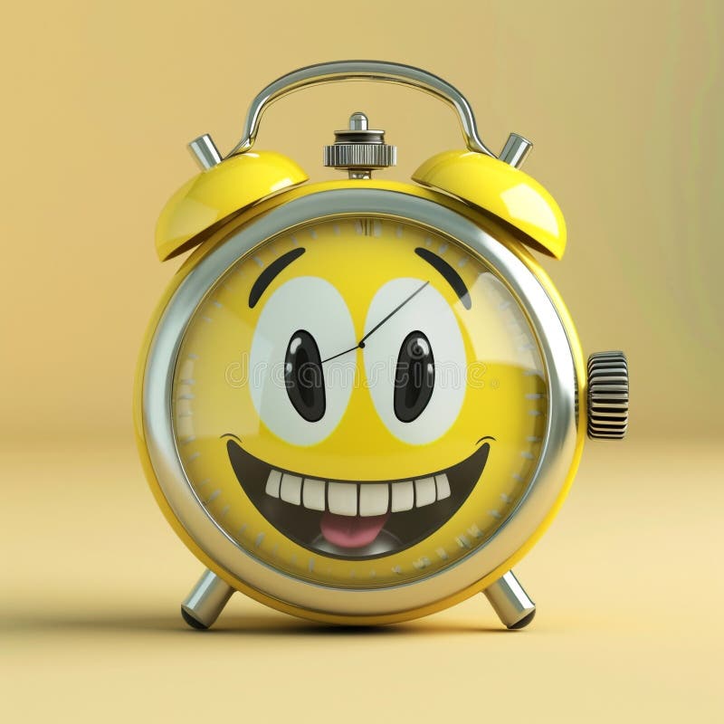 Smiley Face Timing a Race with a Stopwatch Stock Illustration ...