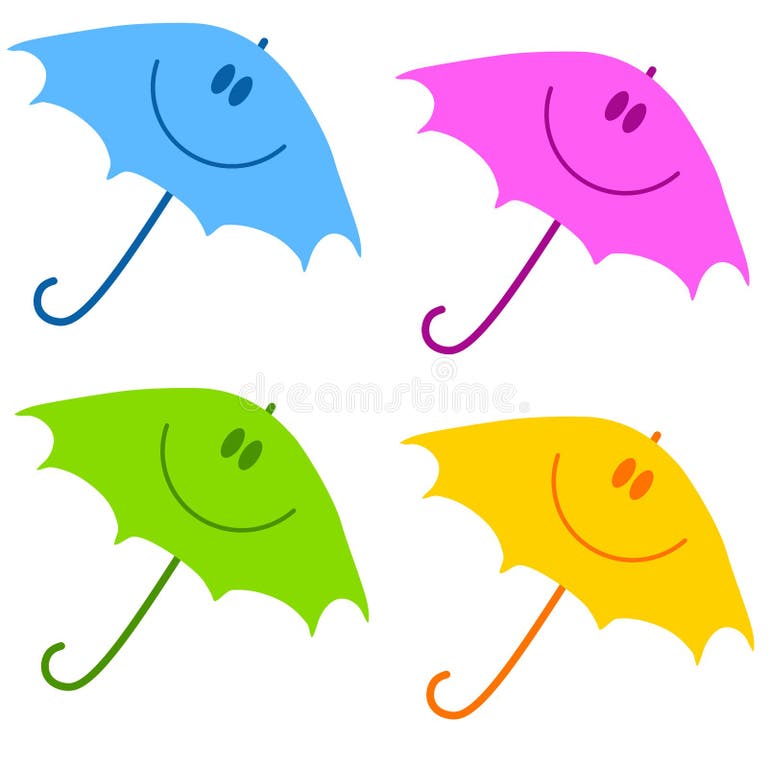 Smiley Face Umbrella Clip Art Stock Illustrations – 22 Smiley Face ...