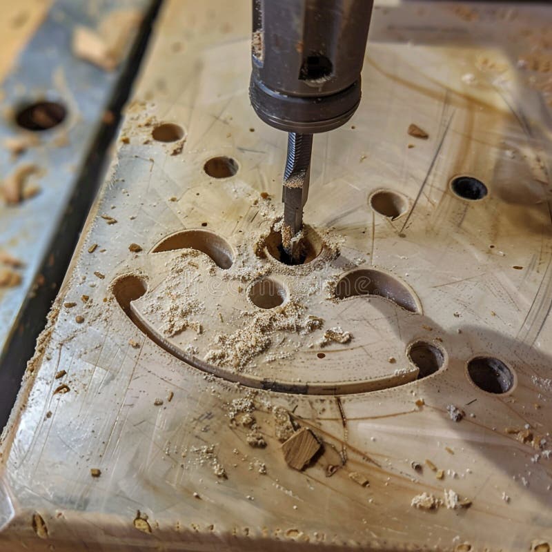 Smiley Face Using a Drill To Make Holes Stock Illustration ...
