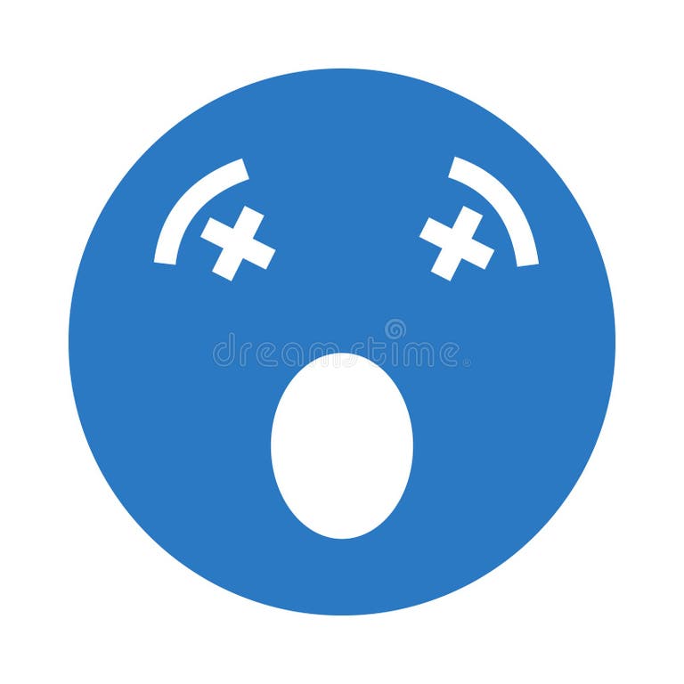 Smiley Face Glyph Color Flat Vector Icon Stock Illustration ...