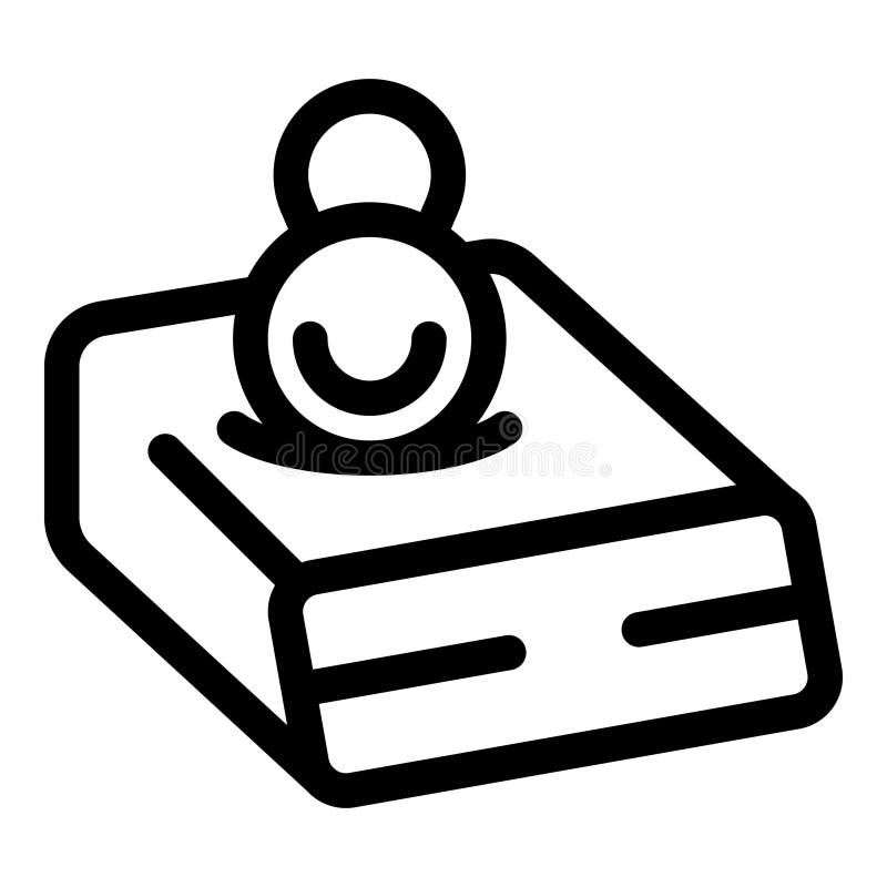 Smiley Face Weight Sitting on a Book Representing Mental Health Stock ...