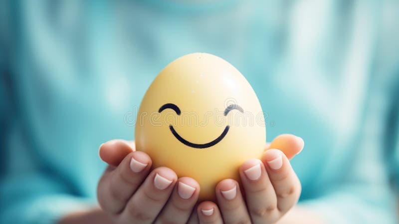 Smiley Face in Woman S Hands, Closeup Stock Illustration - Illustration ...