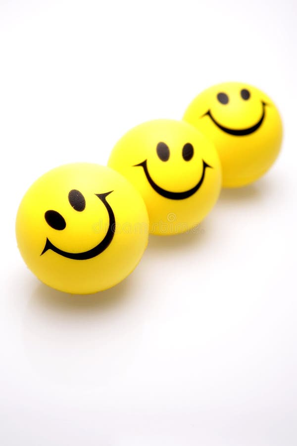 Three smiley faces stock image. Image of balls, cheerful - 6190373