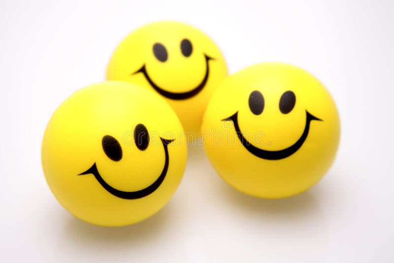 Three smiley faces stock image. Image of balls, cheerful - 6190373
