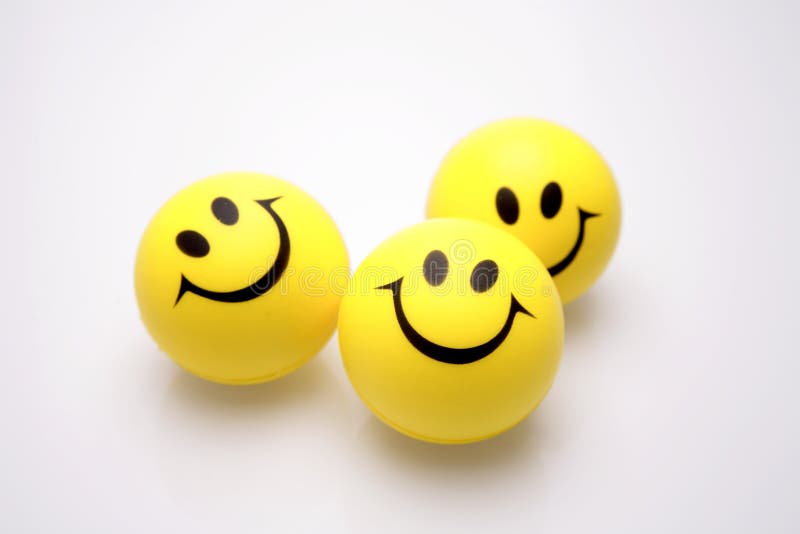 Three smiley faces stock image. Image of balls, cheerful - 6190373