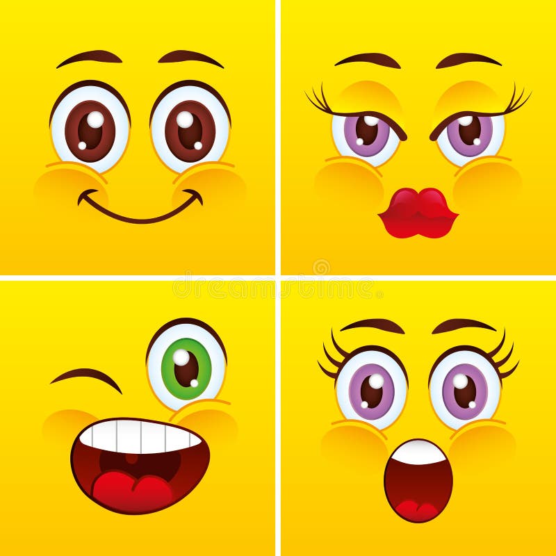Smiley faces design stock vector. Illustration of expression - 62468467
