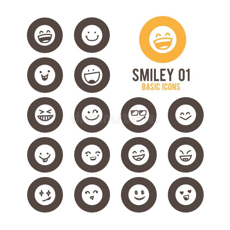 Smiley Faces Icon. Vector Illustration. Stock Vector - Illustration of ...
