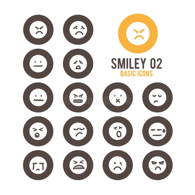 Smiley Faces Icon. Vector Illustration. Stock Vector - Illustration of ...