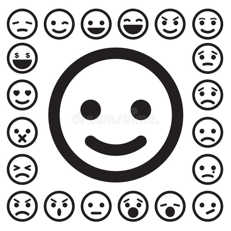 Smiley faces icons set stock vector. Illustration of angry - 37906720