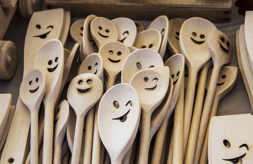 Smiley faces stock image. Image of spoons, life, still - 91631167